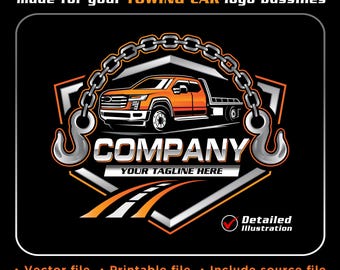 Tow Truck Logo Template: Towing Chain SVG, 18 Wheeler (digital Download ...