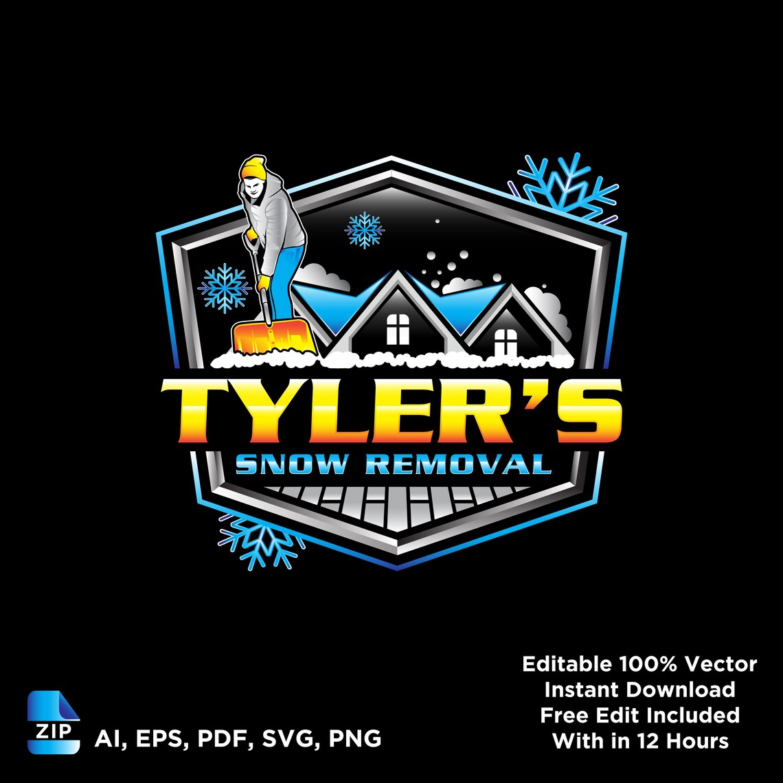 Snow Removal SVG: Clipart, Logo, PNG (instant Download) - Etsy
