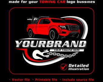 Tow Truck Logo Template: Towing Chain SVG, 18 Wheeler (digital Download ...