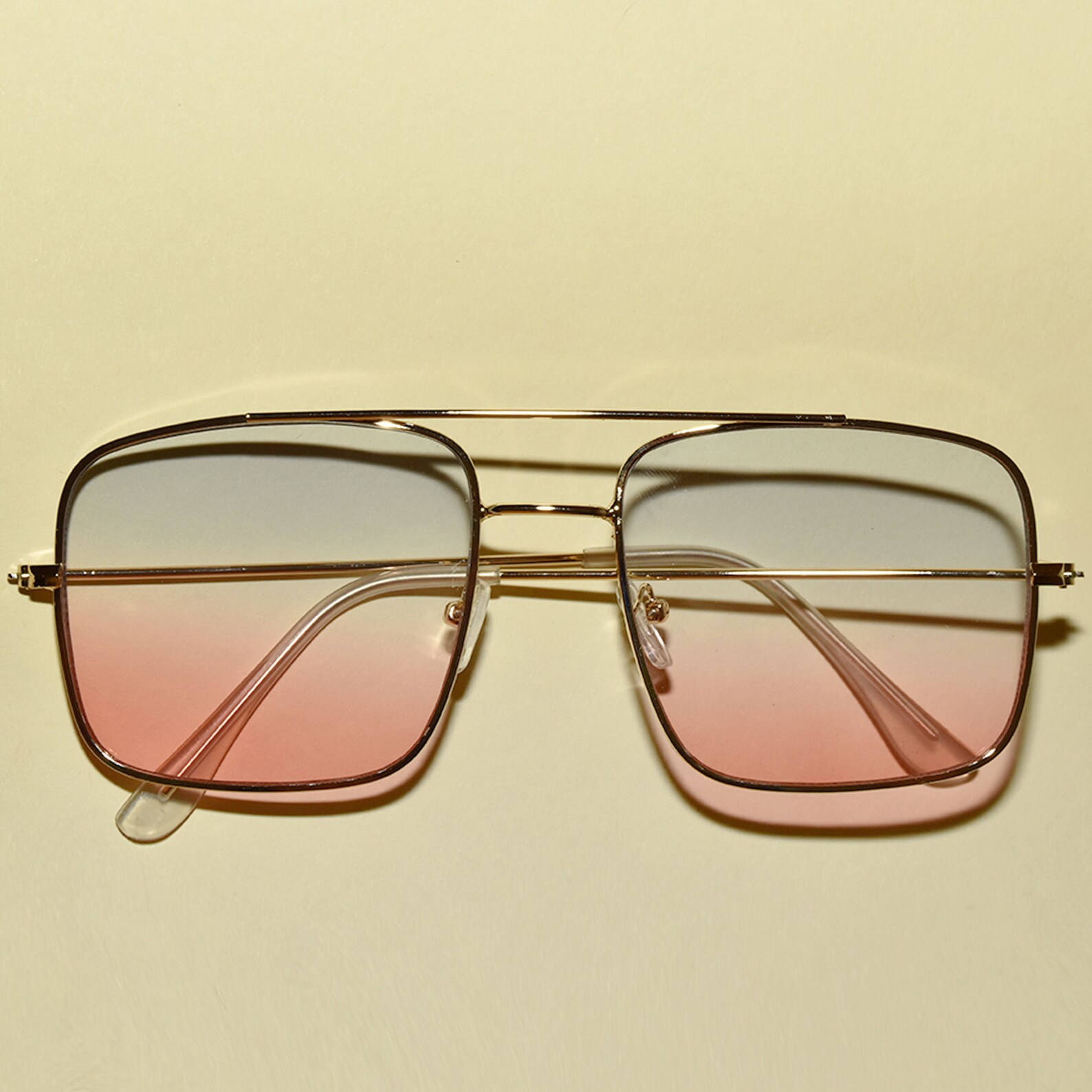 1970s Style Gold Rim Double Bridge Aviator Translucent Hue - Etsy