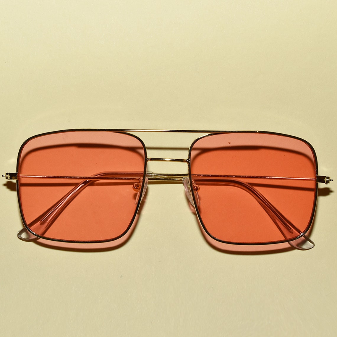 1970s Style Gold Rim Double Bridge Aviator Translucent Hue - Etsy