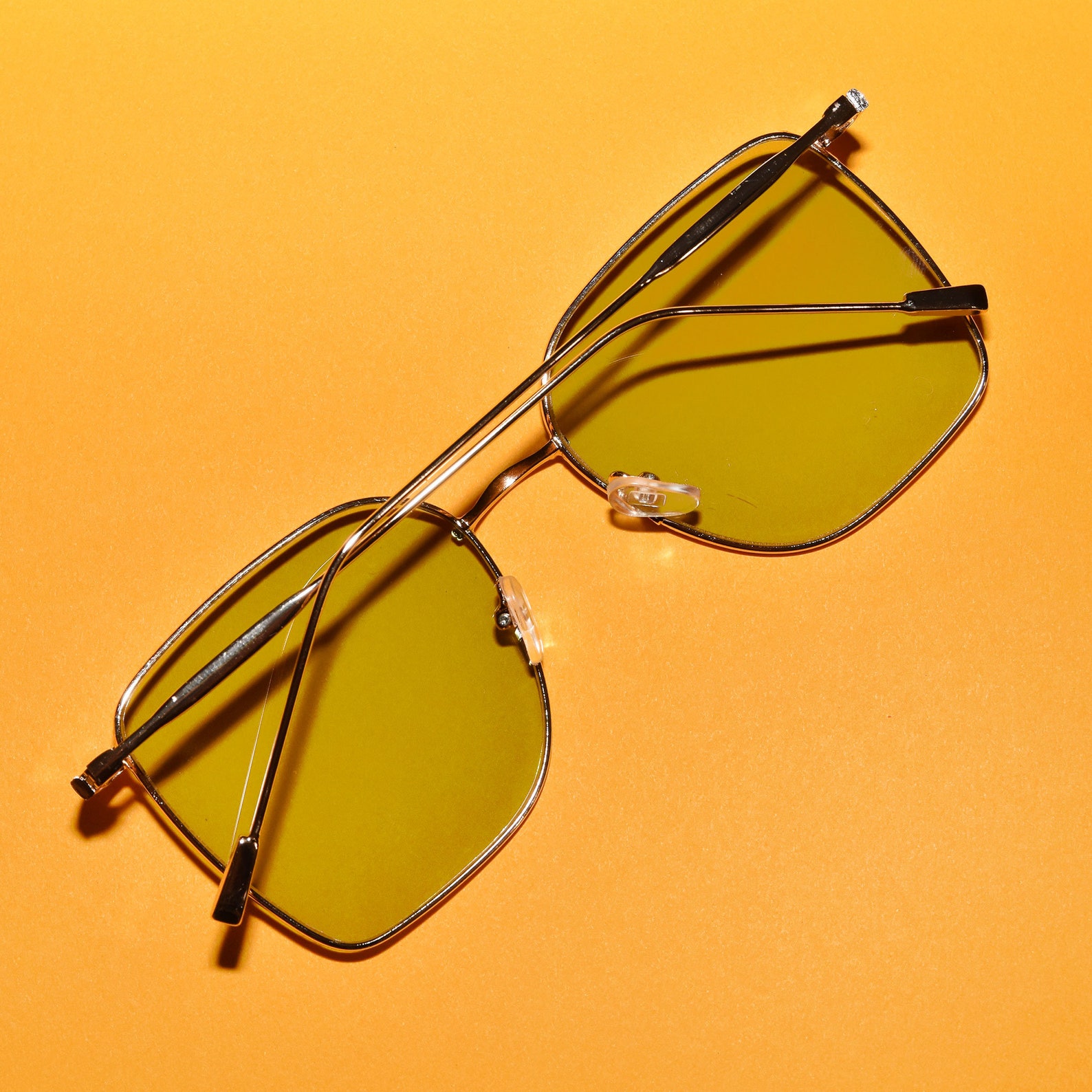 70s Style Gold Rim Translucent Color Hue Square Oversized - Etsy