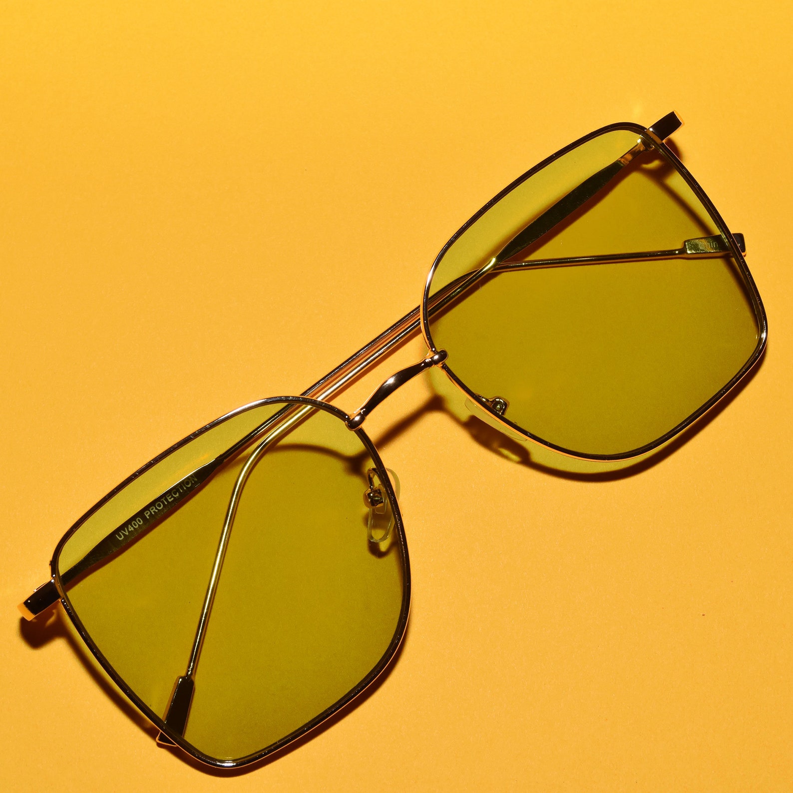 70s Style Gold Rim Translucent Color Hue Square Oversized - Etsy