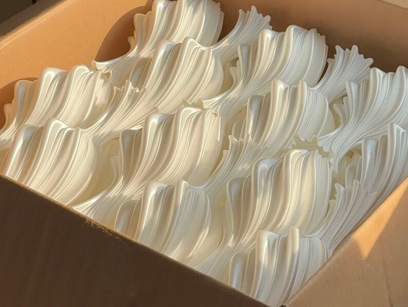 Flux | Silk-textured 3D Printed Decorative Vase – Minimalist Nordic PLA ...