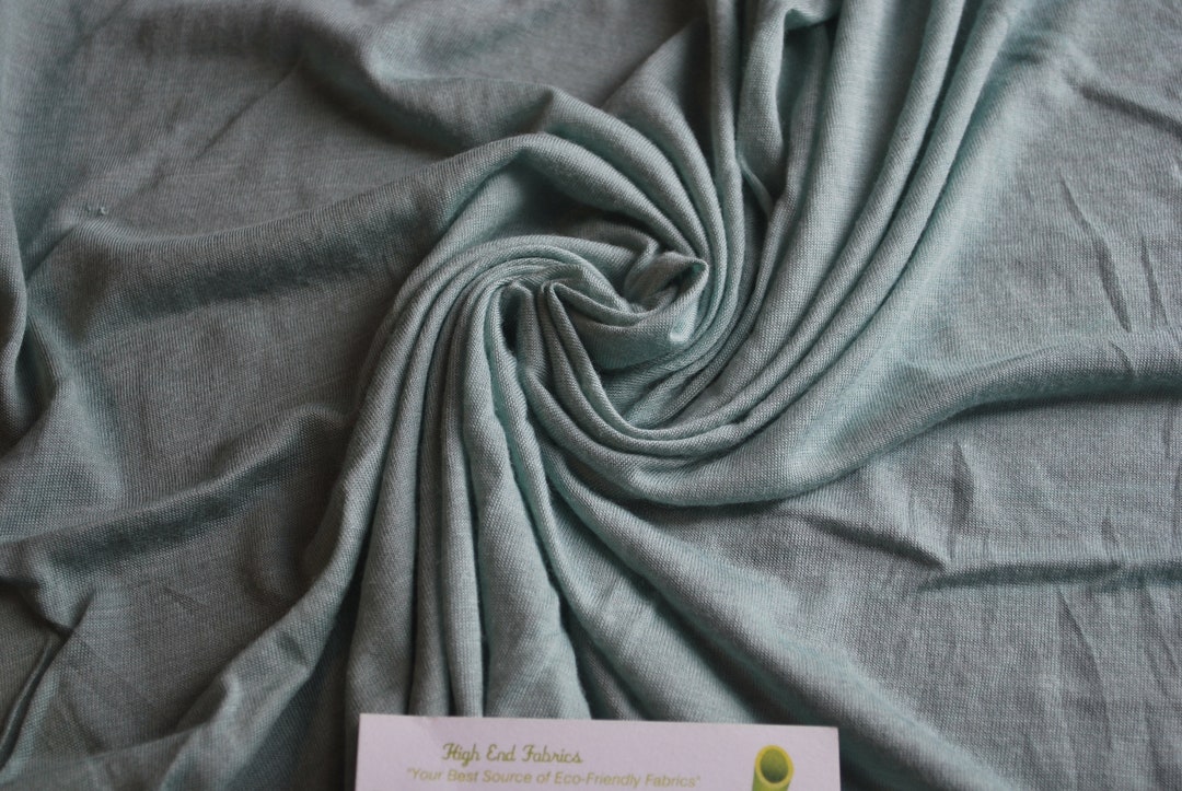 Micro Modal Silk Sheer Knit Jersey Seafoam Green by the Yard - Etsy