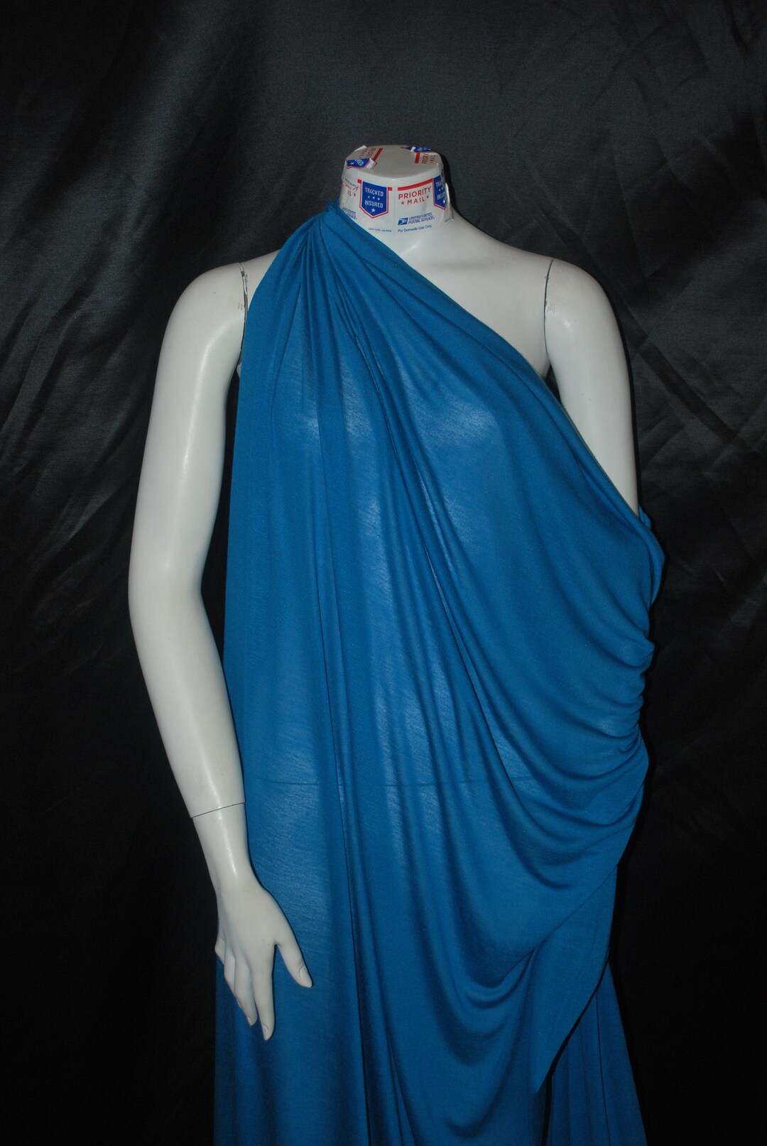 Micro Modal Silk Sheer Knit Jersey DK Teal Blue by the Yard - Etsy