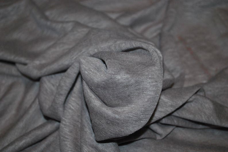 100% Linen Jersey Knit Fabric by Yard Semi Sheer Highend Fabric 60 ...
