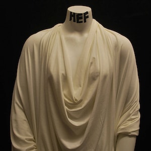 Micro Modal 4 Ways Spandex Jersey Knit Fabric Eco-friendly Ivory Pfd ...