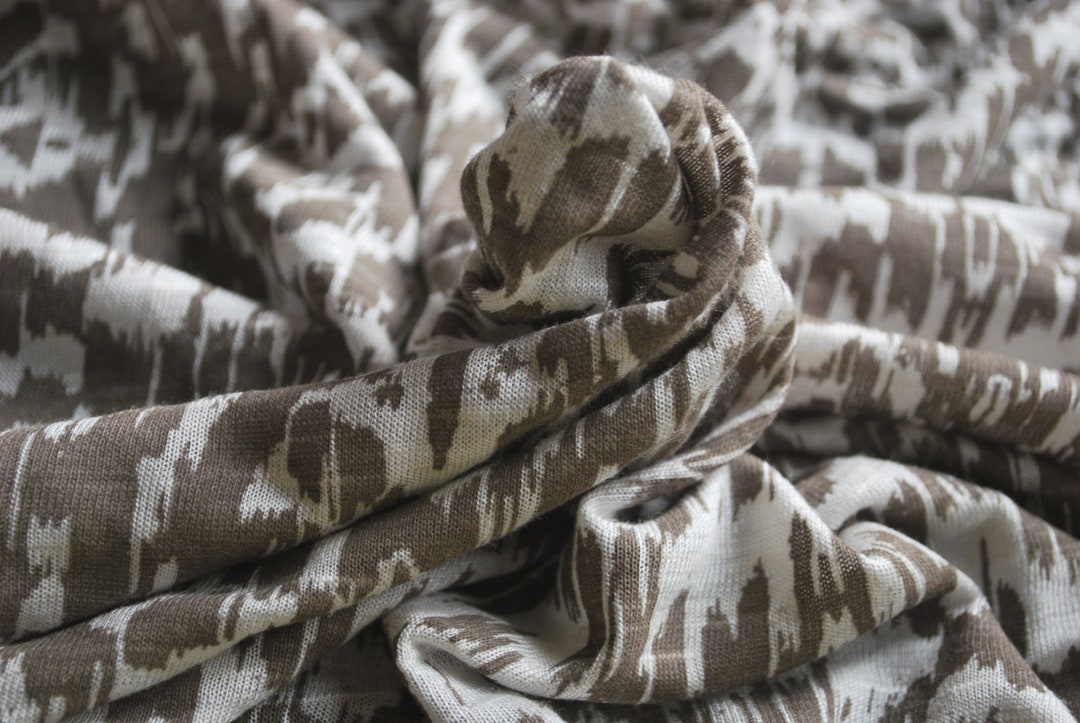 Rayon Slubbed 100% Knit Jersey Fabric Ecofriendly Tribal Design ...