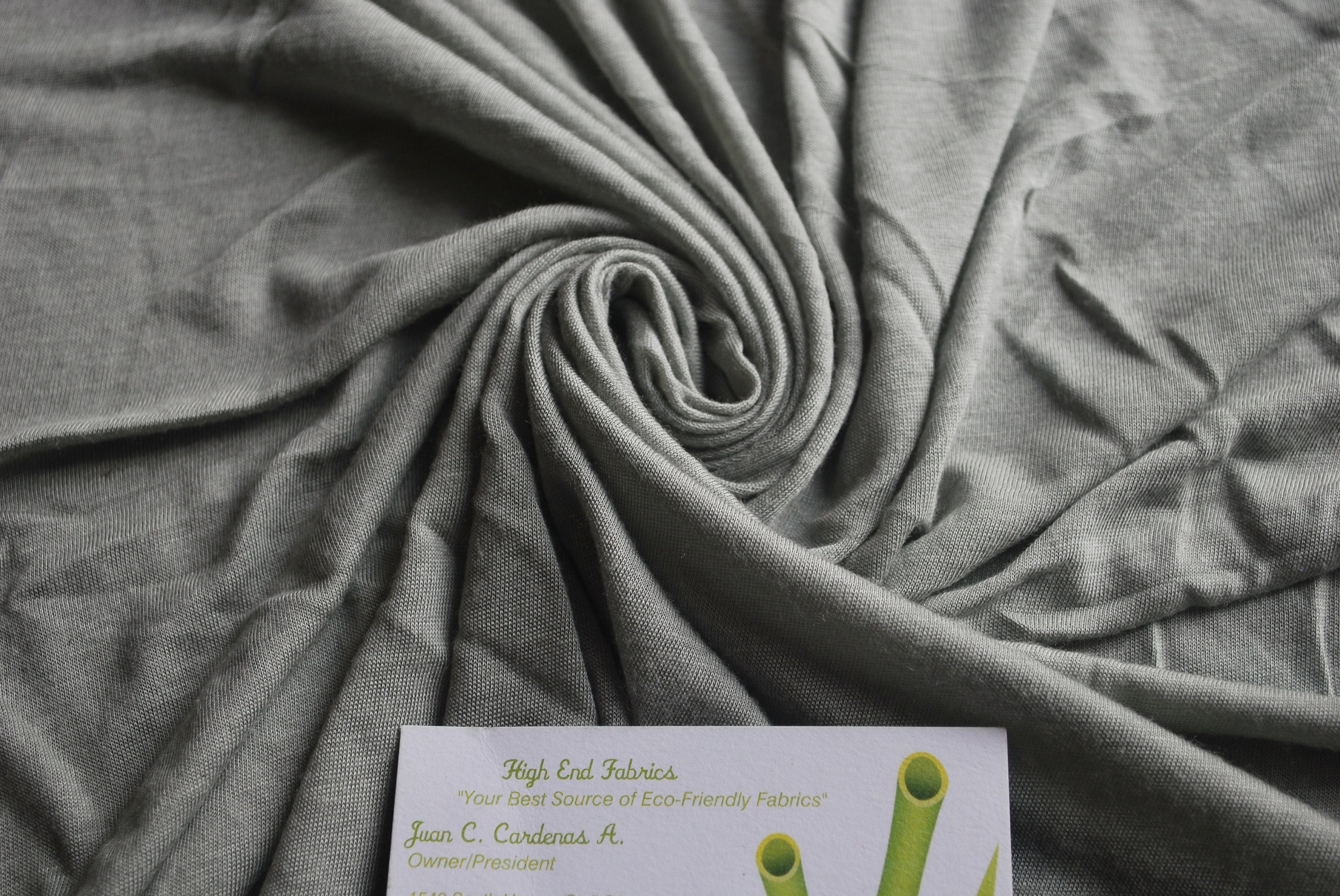 Micro Modal Silk Sheer Knit Jersey Sage Green by the Yard - Etsy