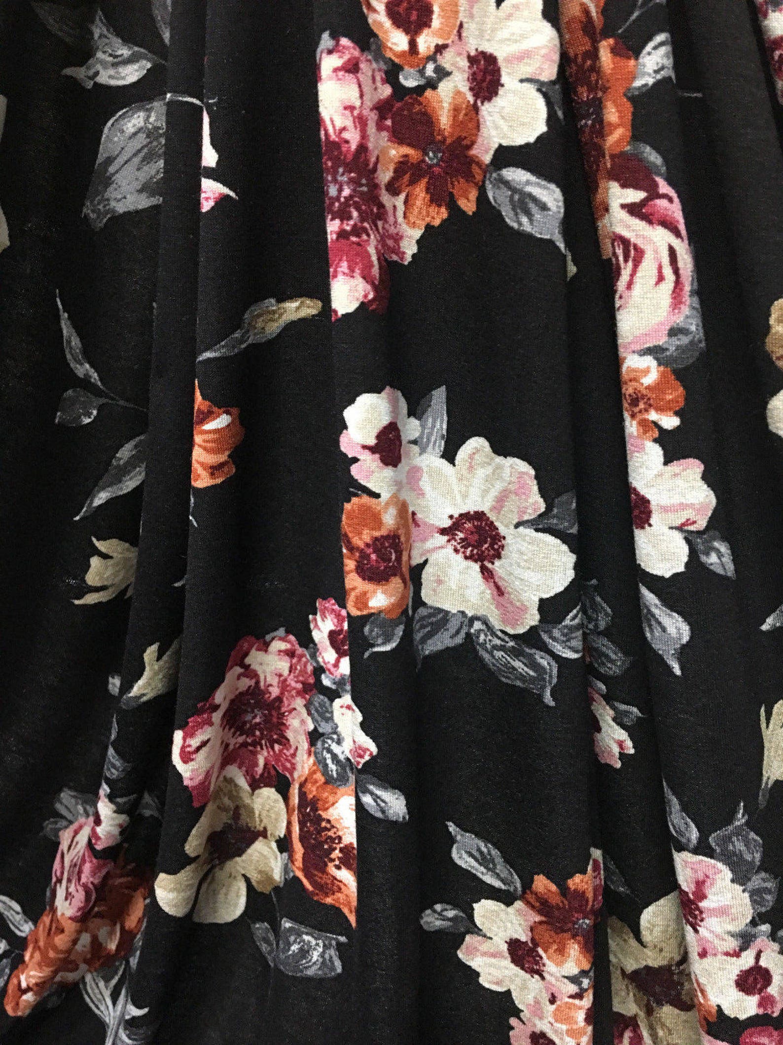 Viscose Spandex Jersey Print Knit Fabric Beautiful Floral - Etsy