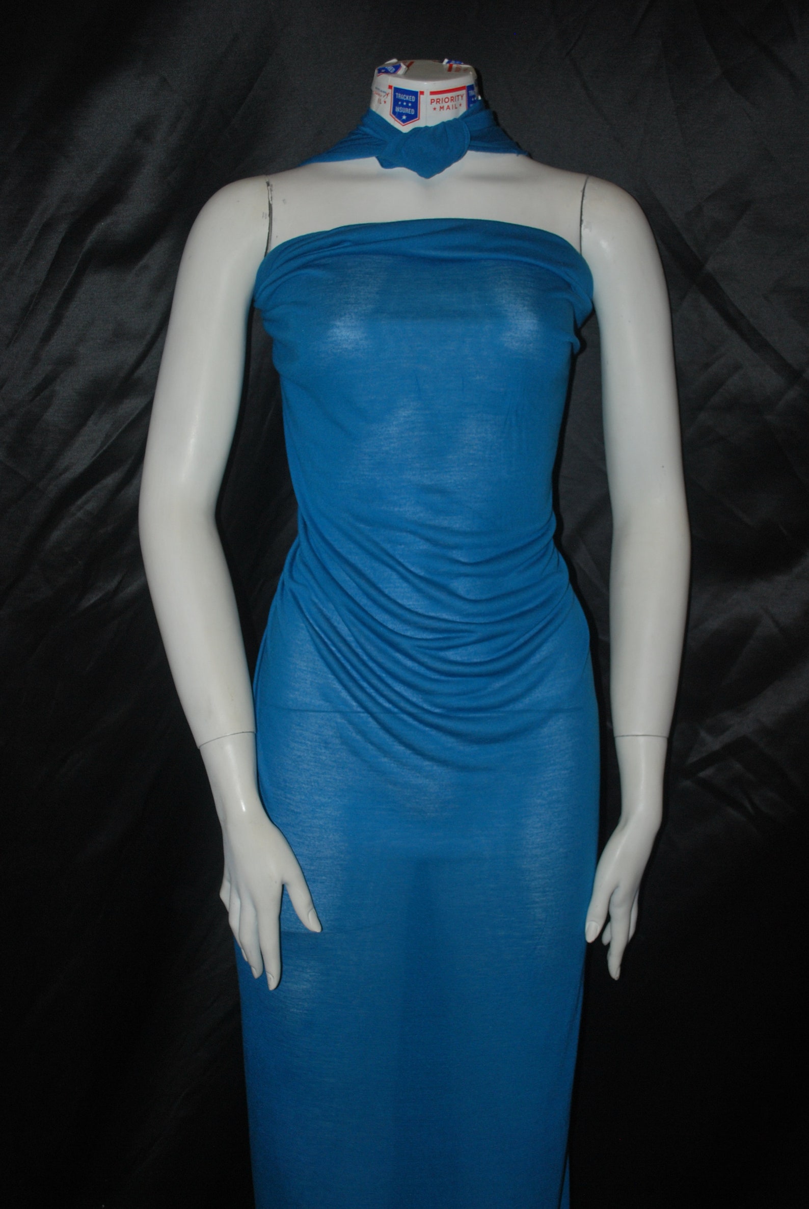 Micro Modal Silk Sheer Knit Jersey DK Teal Blue by the Yard | Etsy