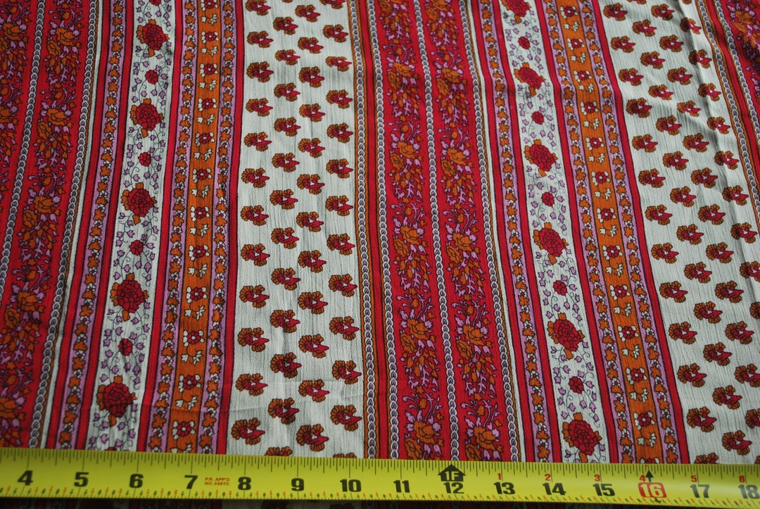 Rayon Crepe Woven Fabric Natural Fiber Rayon 100% Plant Based Ethnic ...