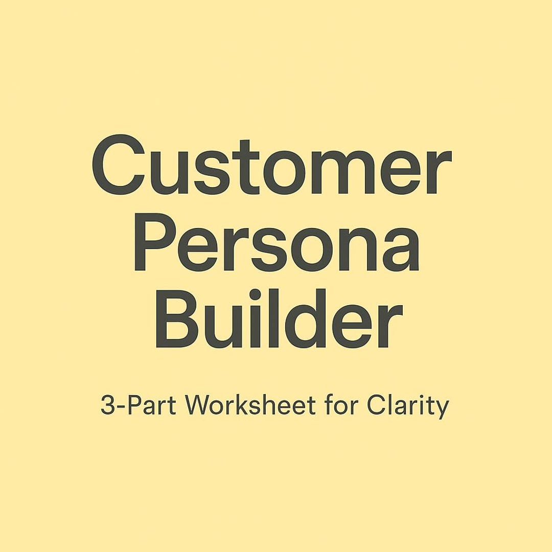 Customer Persona Worksheet – Ideal Client Profile Builder With AI ...