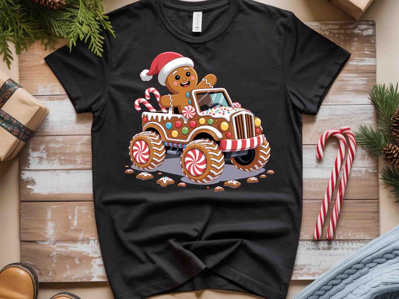 Gingerbread Man Monster Truck Christmas PNG: Cookie Car Clipart ...