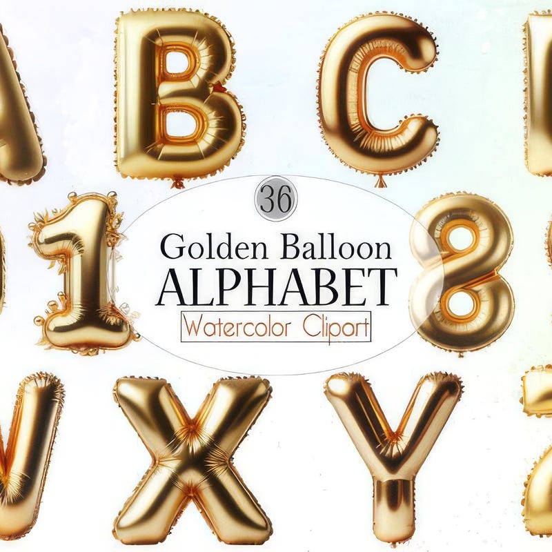 Alphabet Balloons - Etsy