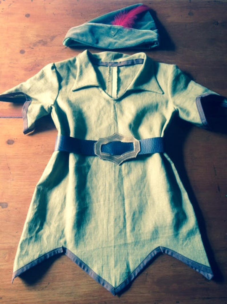 Peter Pan Tunic and Feathered Cap ADULT SIZE - Etsy Canada