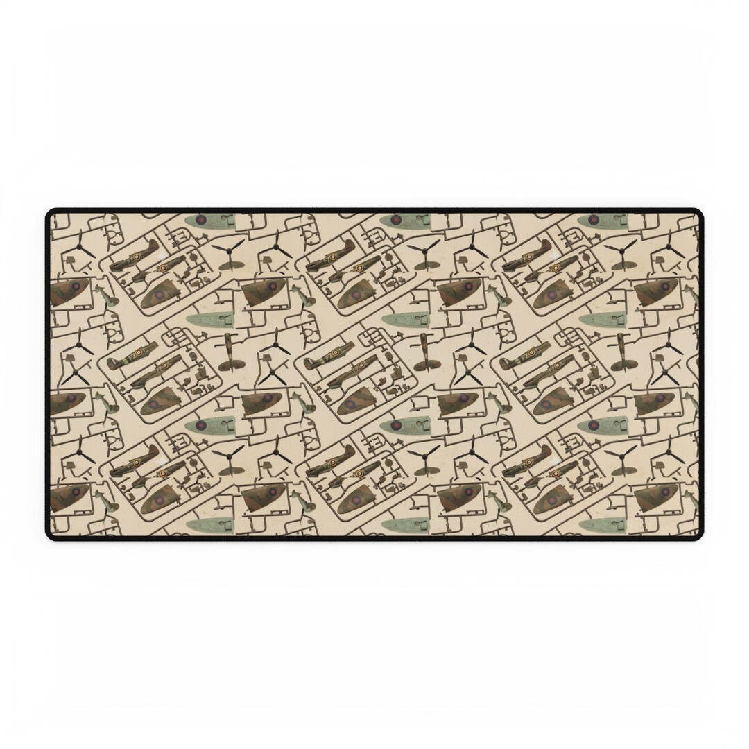 Vintage Spitfire Model Aircraft Desk Mat | Modeler Hobbyist Work Mat - Etsy