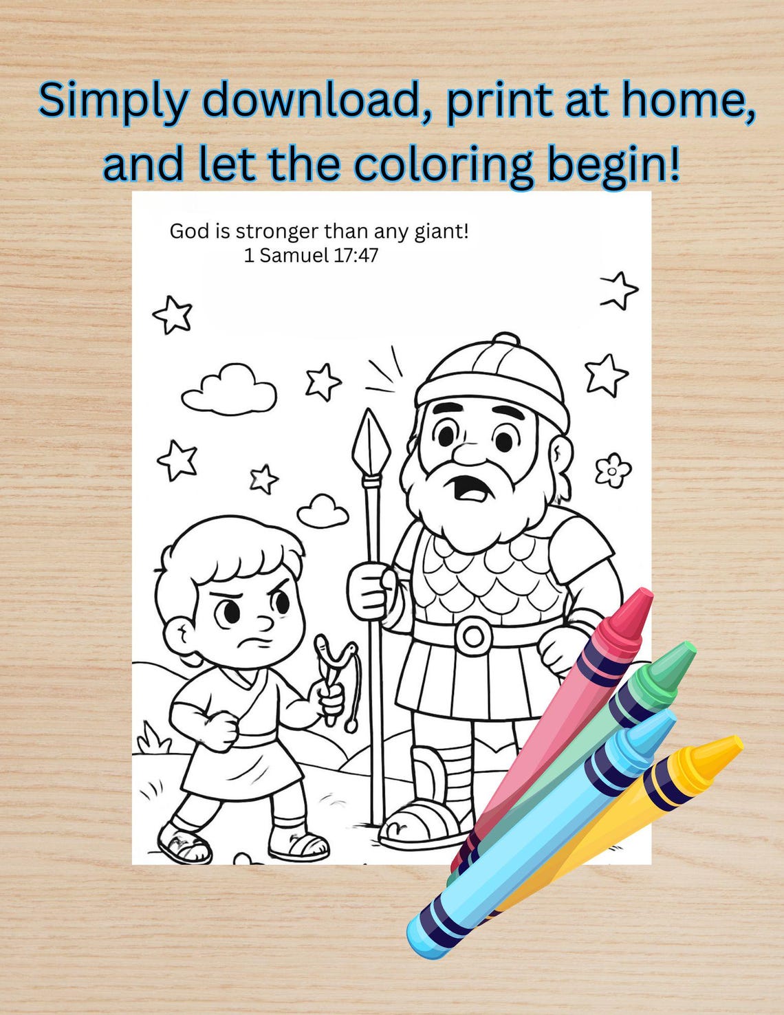 Bible Story Coloring Pages for Kids: Noah's Ark, Jonah, David (PDF ...