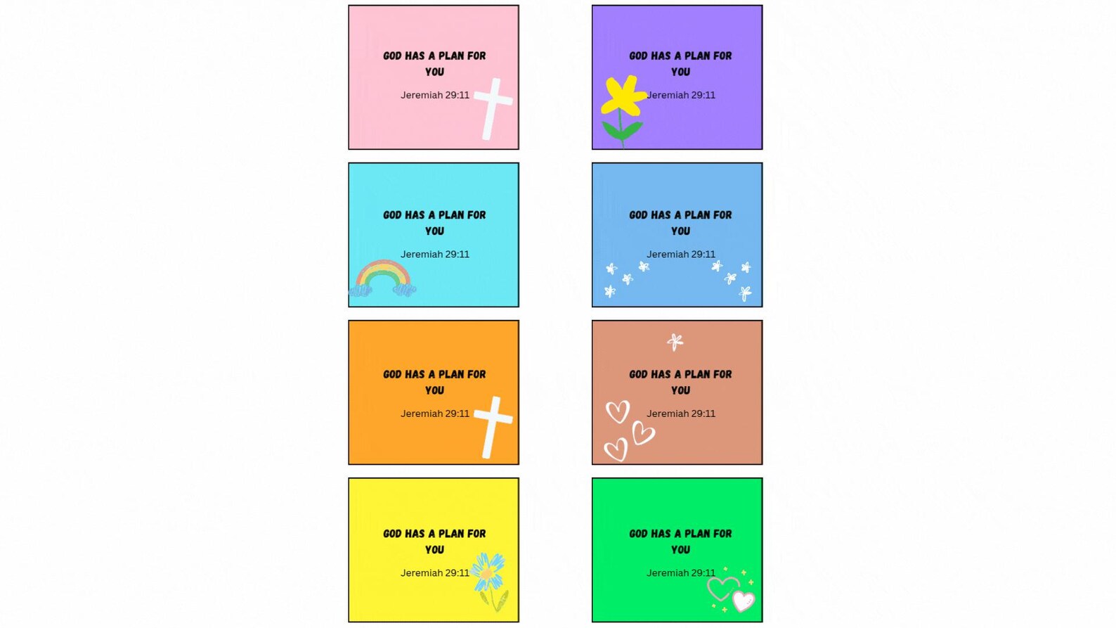 Christian Affirmation Cards for Kids: 32 Bible Verse Encouragement ...