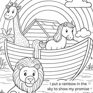Bible Story Coloring Pages for Kids: Noah's Ark, Jonah, David (PDF ...