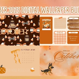 October 2025 Calendar Wallpaper Bundle: Cozy Fall Desktop & Phone ...