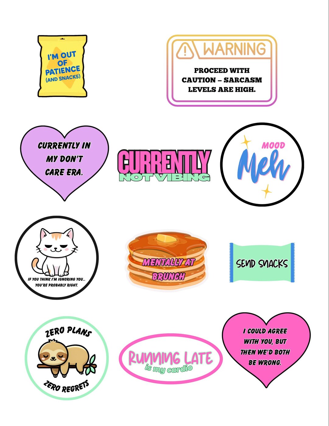 Funny Sticker Pack | Bundle | - Etsy