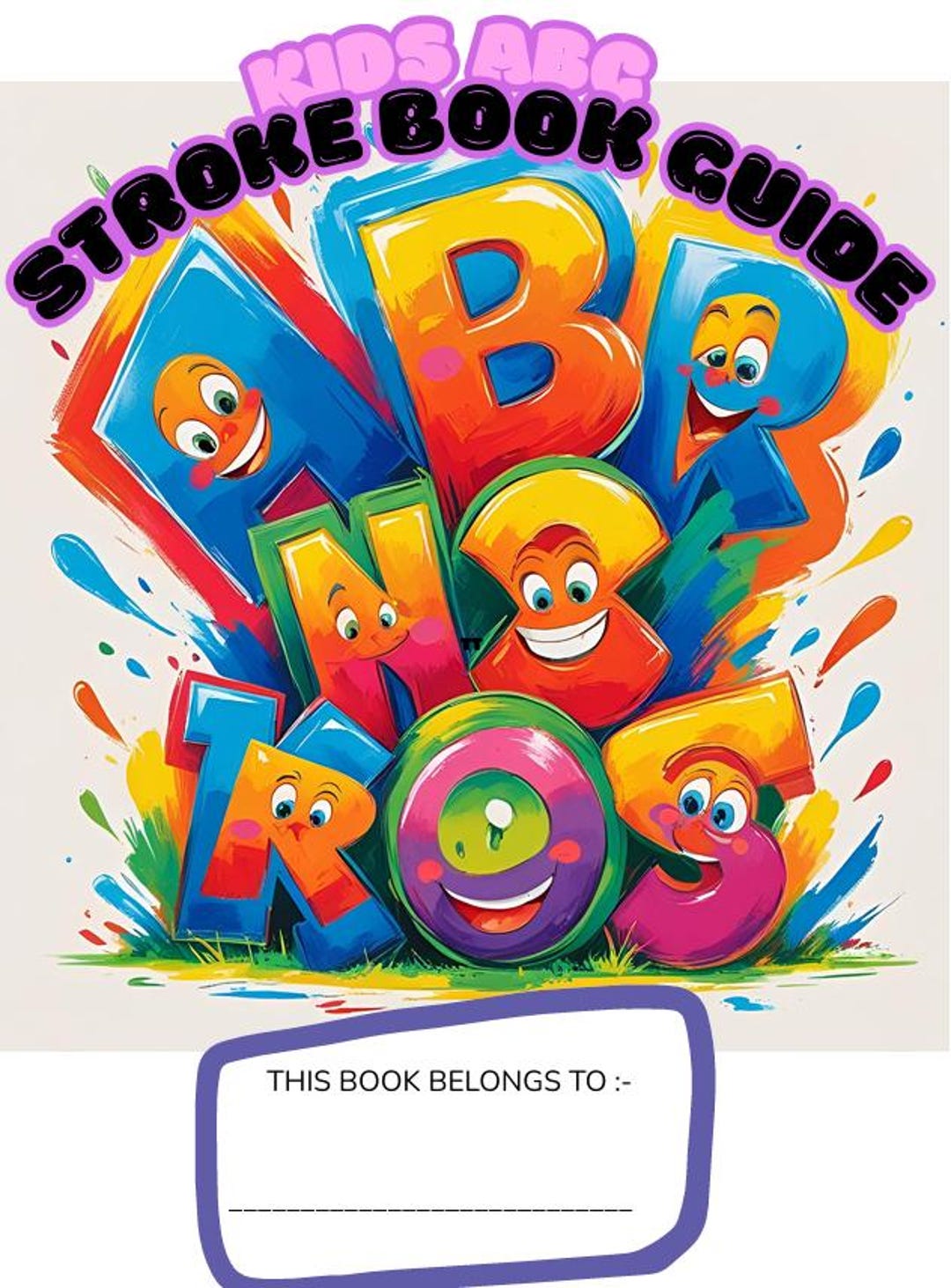 ABC Tracing Alphabet Book Letter Strokes A to Z Writing Handwriting ...