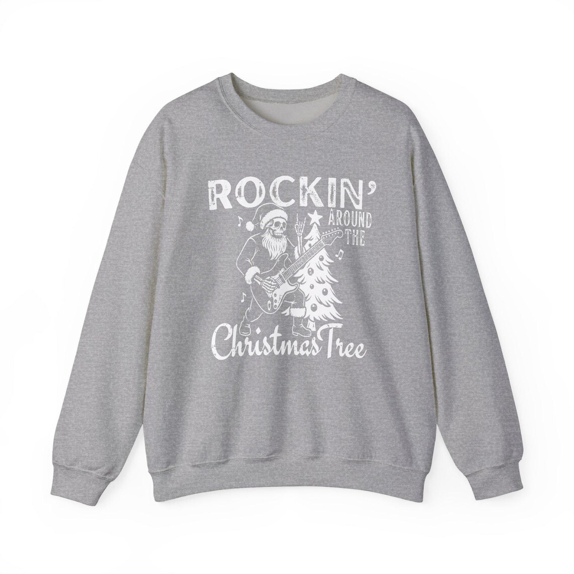 Rockin' Around the Christmas Tree Sweatshirt | Skull Santa, Emo Holiday ...