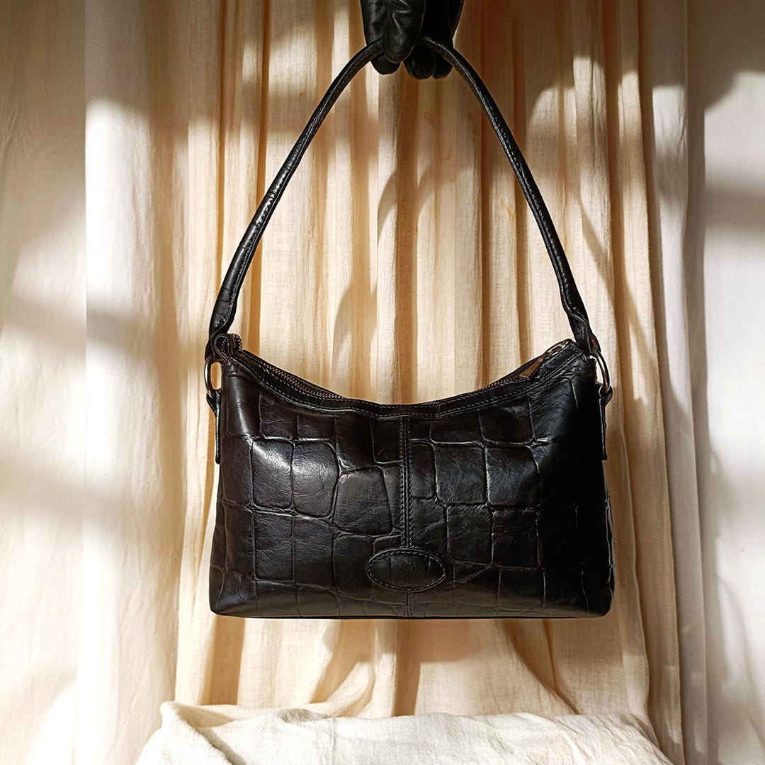 Vintage Mulberry Bridget Bag | Black Congo Leather, 90s Y2K Purse ...