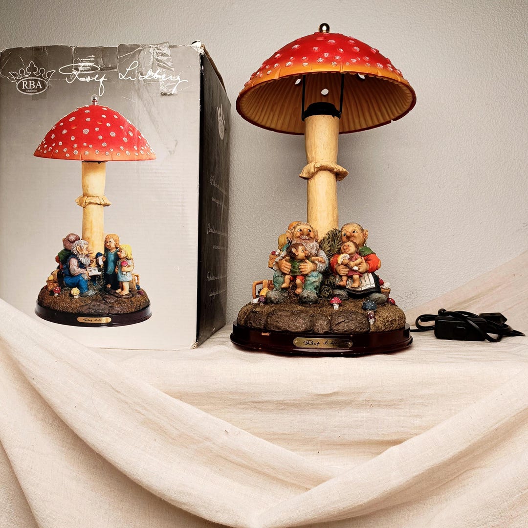 Limited Edition Rolf Lindberg Troll Mushroom Lamp: 1980s Scandinavian ...