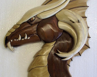 Wood intarsia | Etsy