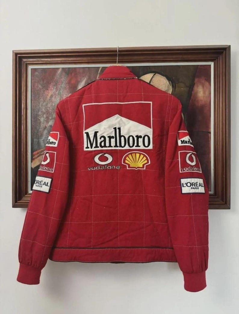 Vintage Ferrari Marlboro Racing Jacket – Red F1 Formula 1 OMP ...