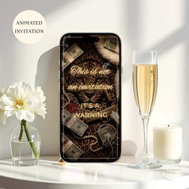 Animated Mob Wife Invitation, Gangster Life Themed Birthday Party ...