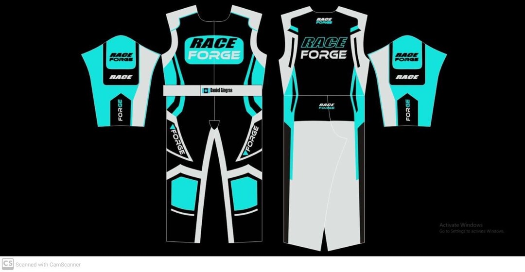 Racing Suit Fashion Flat: Technical CAD Design (pdf File) - Etsy
