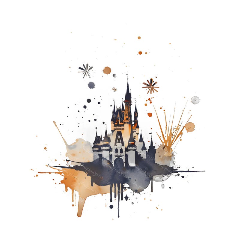 24 Castle Watercolor Clipart, Fairytale Castle PNG Bundle, Fantasy ...