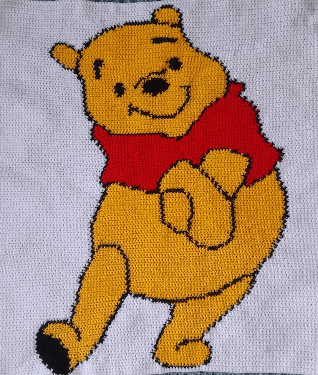 Cute Shy Pooh Tapestry Crochet Baby Blanket Pattern Single Crochet ...