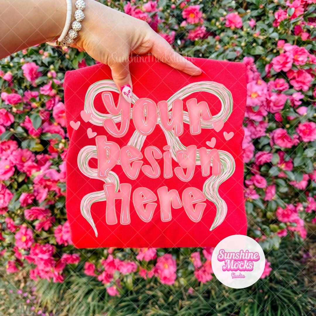 Red Comfort Colors 1717 Mockup | Valentines Day Mockup | Hand Holding ...