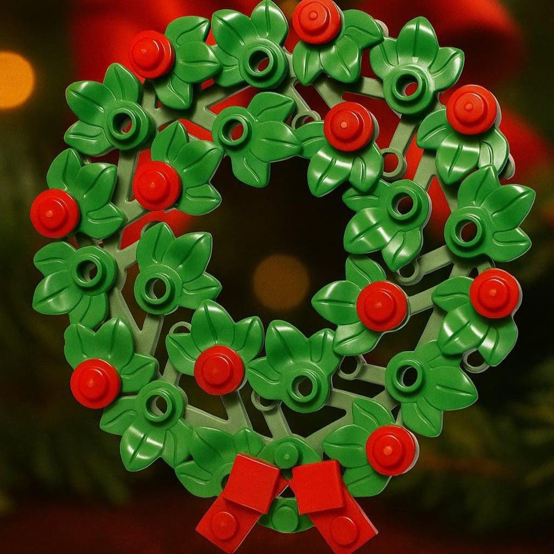 LEGO Christmas Wreath Ornament – Handmade Holiday Decoration, Unique ...