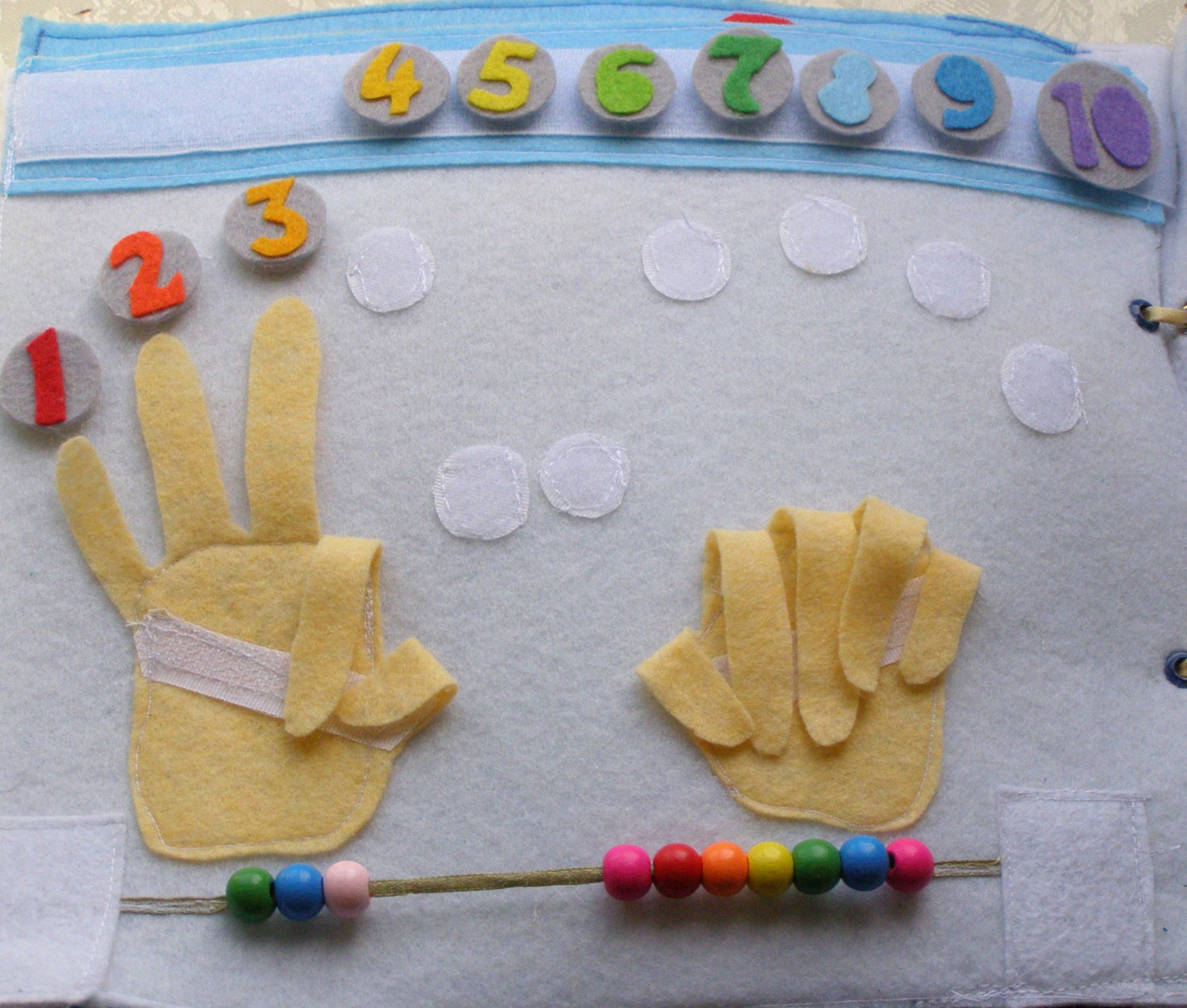 Counting to Ten Quiet Book Page / Birthday Gift for Toddler / - Etsy