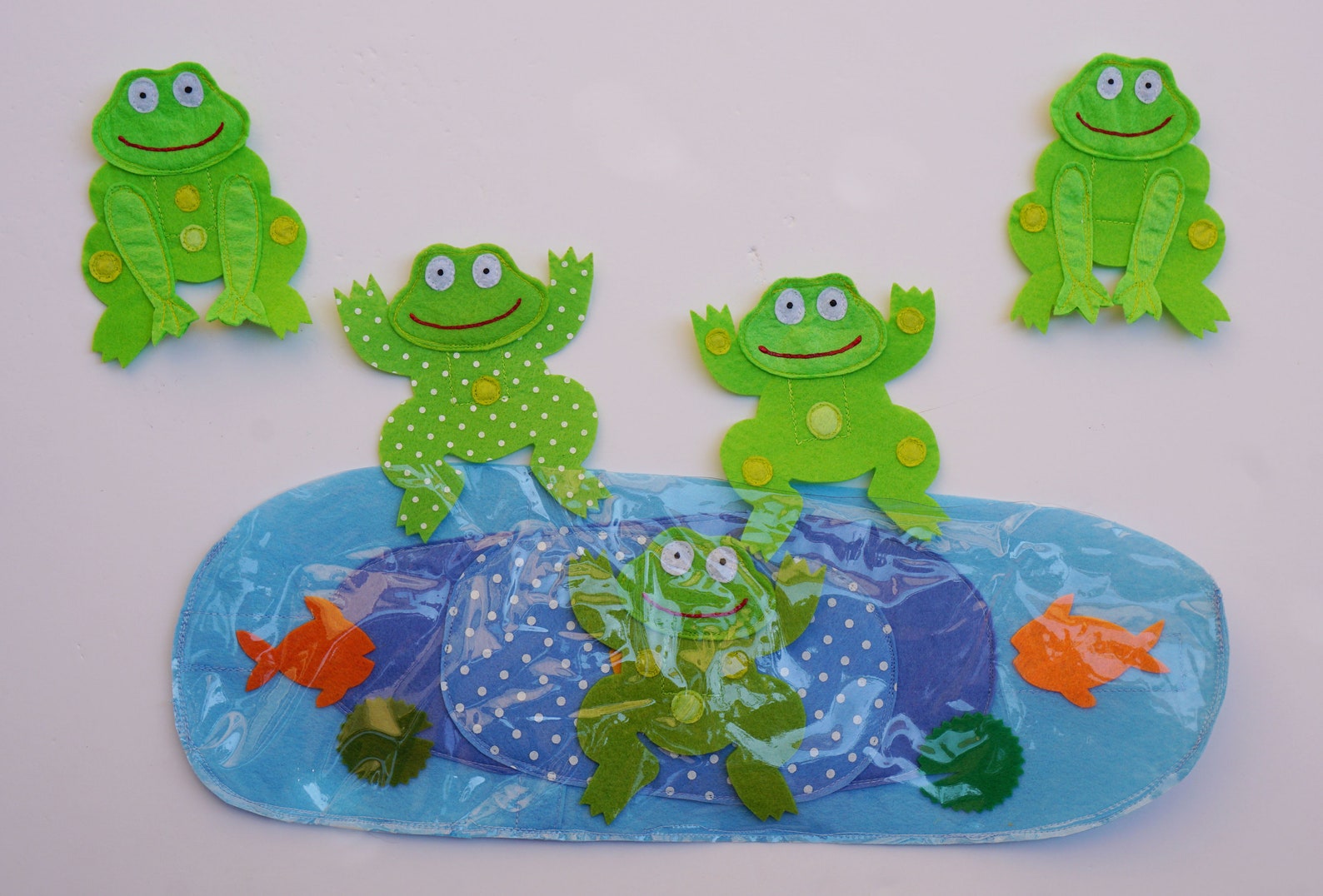 Five Little Speckled Frogs / Nursery Rhymes / Felt Board Song | Etsy