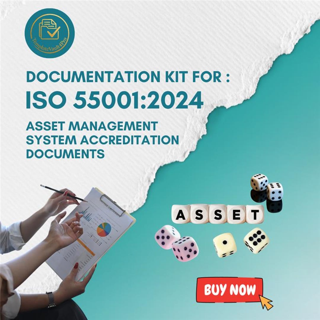 ISO 55001:2014 Documentation Toolkit – Editable Templates for Asset ...