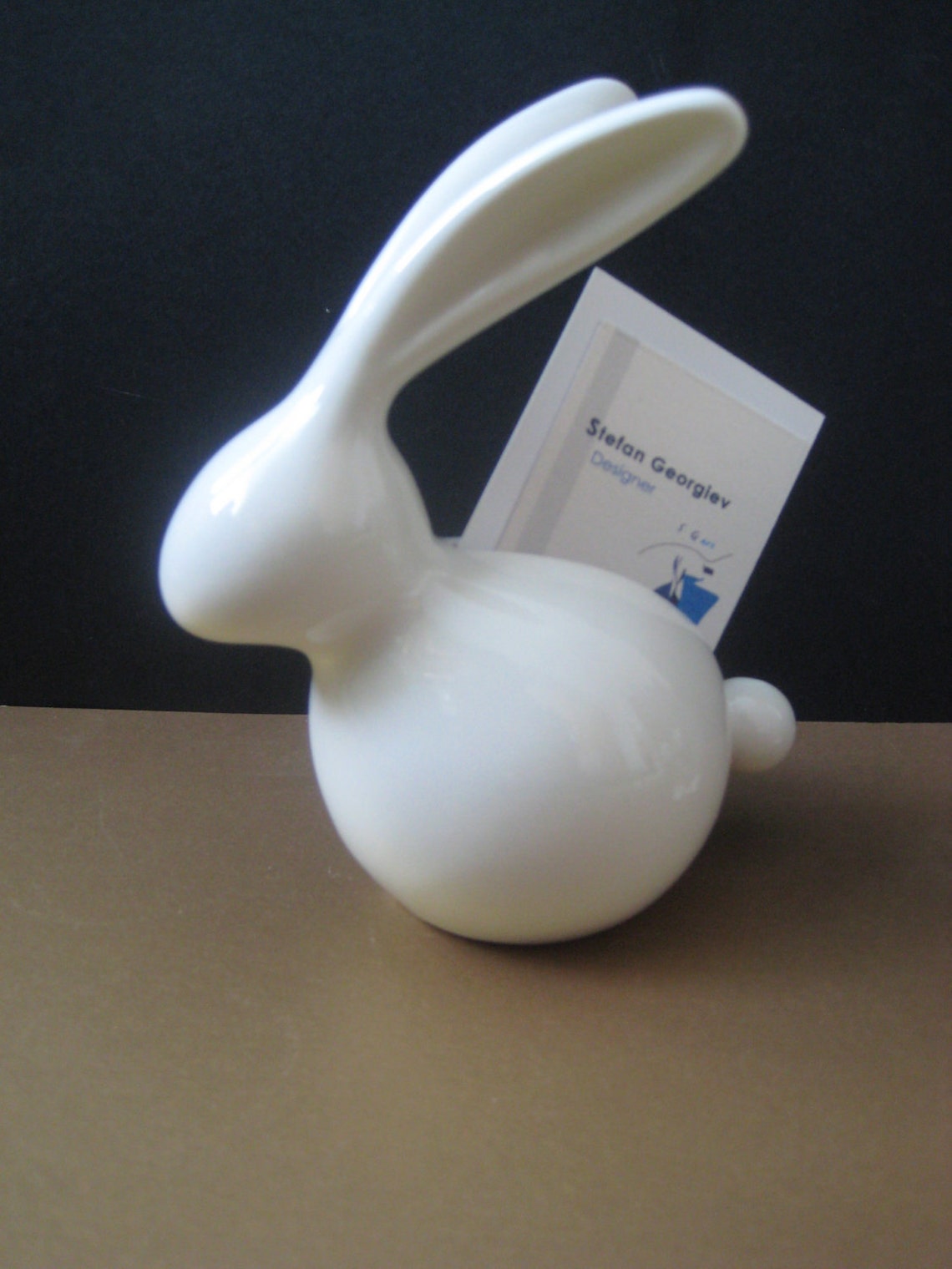 Rabbit - Hand Made Porcelain Card Holder - Etsy