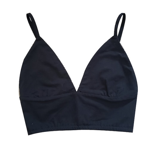 Organic Cotton Gray Bralette Soft Wireless Bra Comfortable Etsy