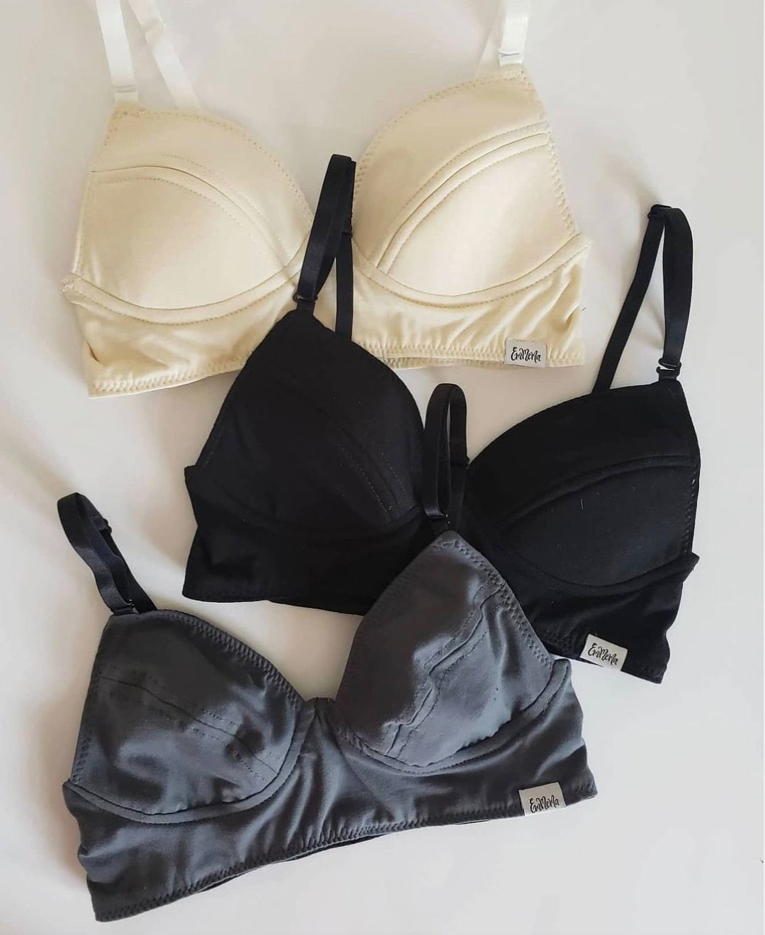 Custom Size Organic Cotton or Hemp Balconette Bra: Wireless Bralette - Etsy