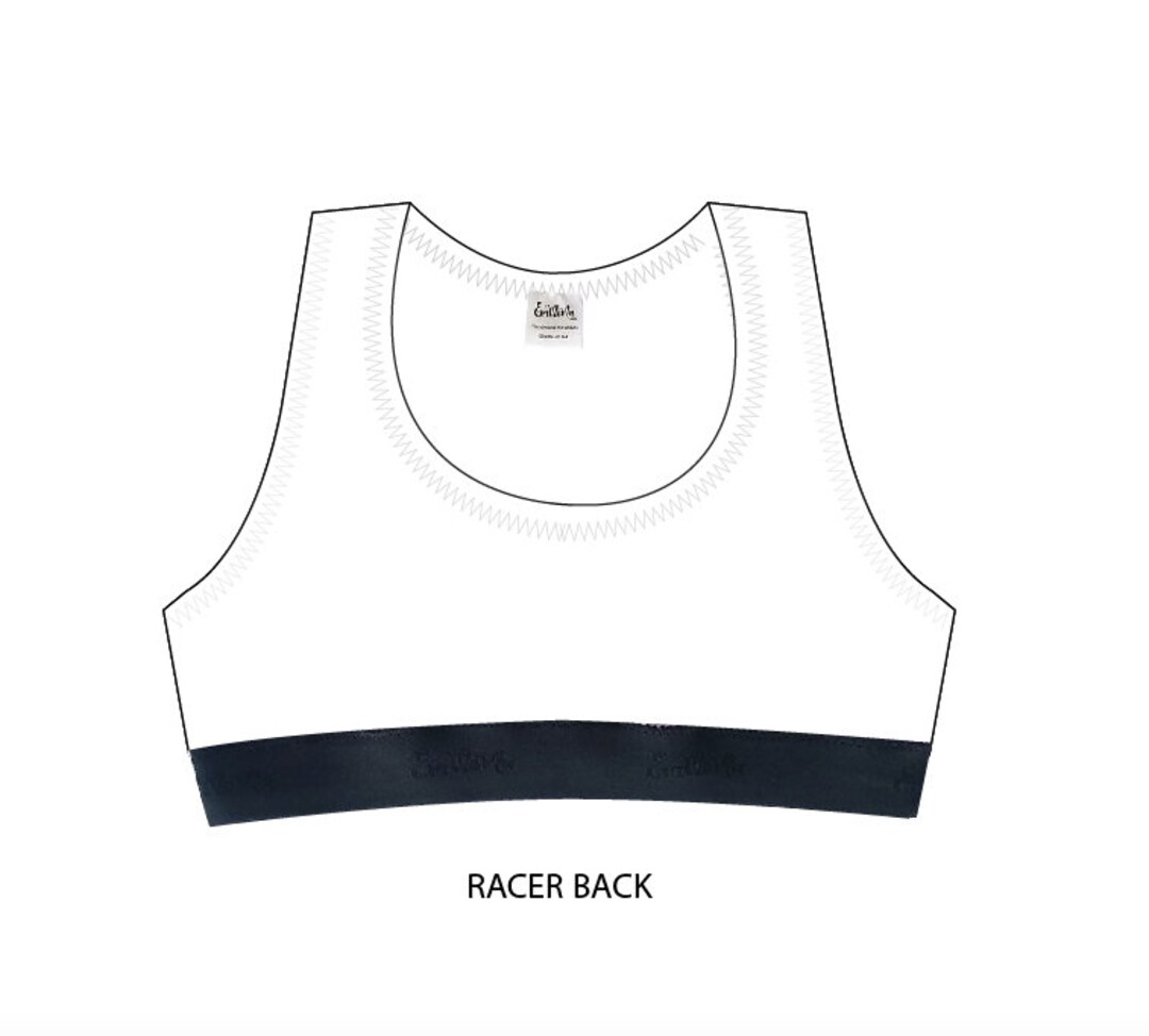 Organic Cotton Sports Bra | Cotton Racerback Bra | Hemp Bralette ...