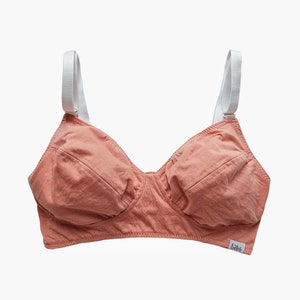 100% Certified Organic Cotton Cream/ Beige Minimalist Bralette ...