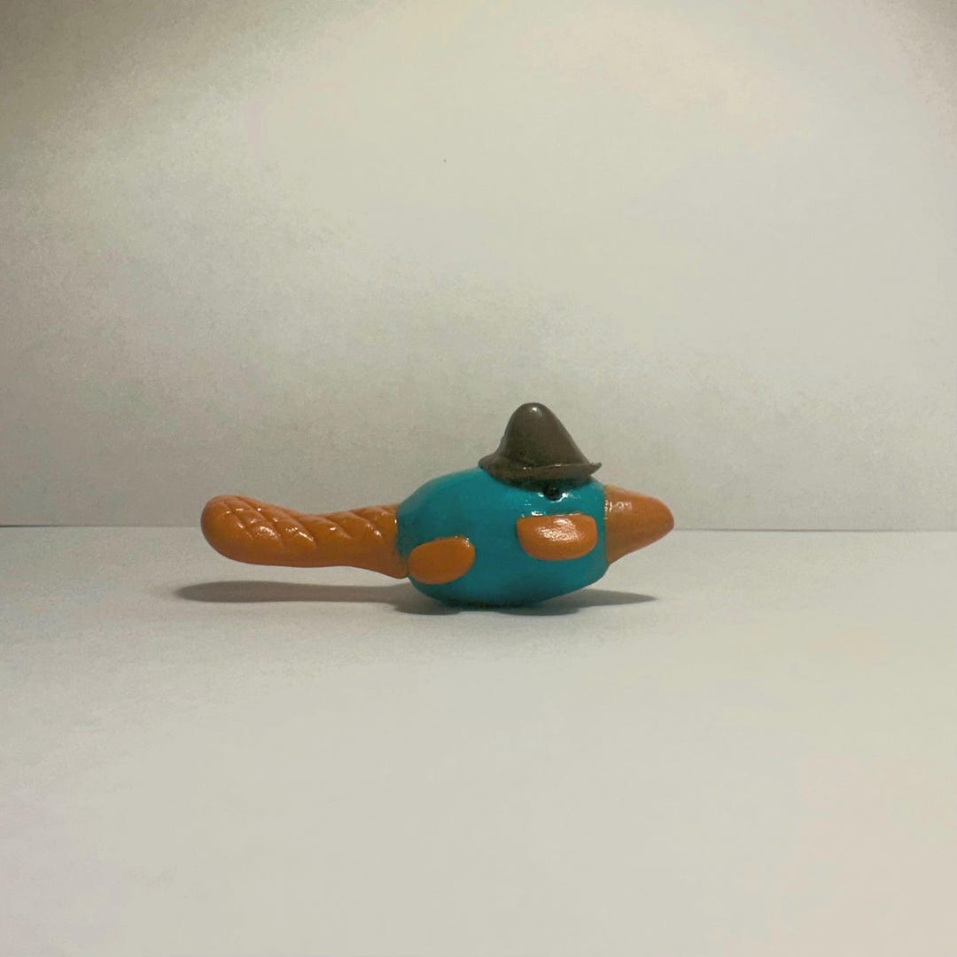 Mini Perry the Platypus | Handmade Polymer Clay Figurine | Phineas and ...