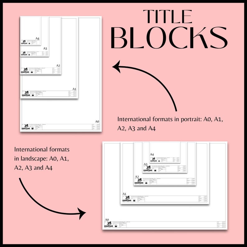 Autocad Title Blocks DWG – Architectural & Engineering Templates - Etsy