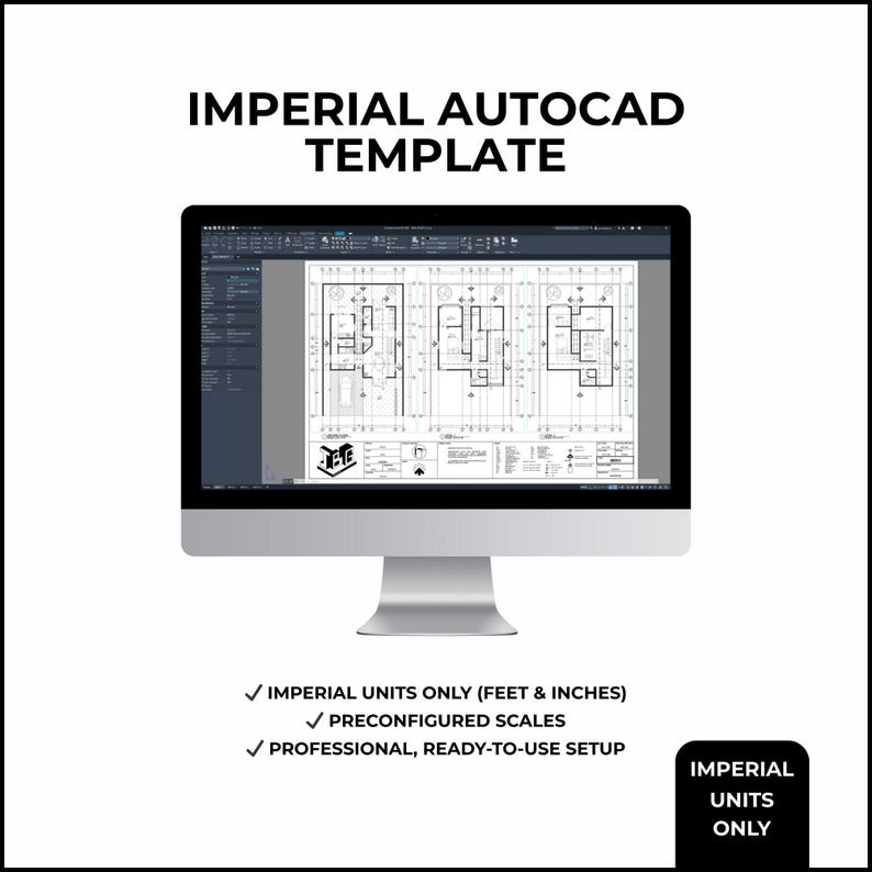 Professional Autocad Templates – Complete Imperial System Bundle - Etsy